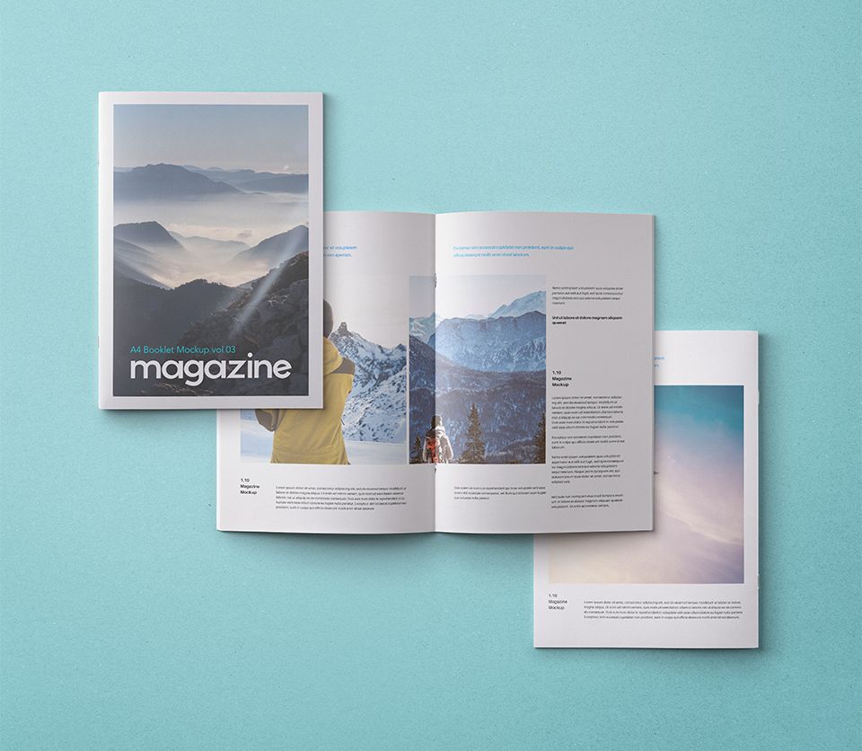 Psd Magazine Mockup View Vol4 | Pixeden Club