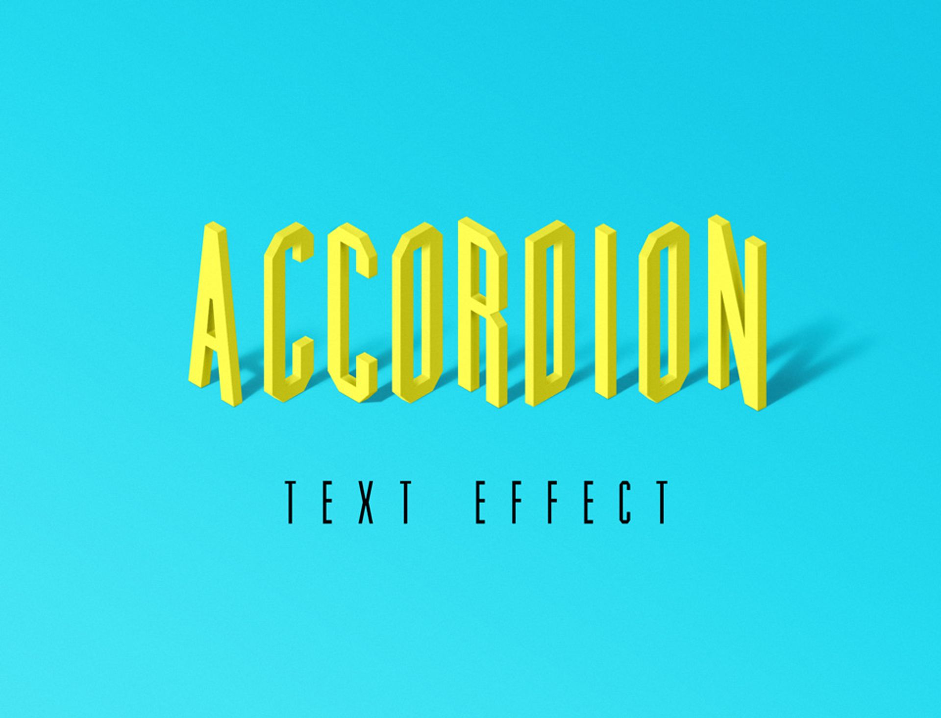Accordion Psd Text Effect | Pixeden Club