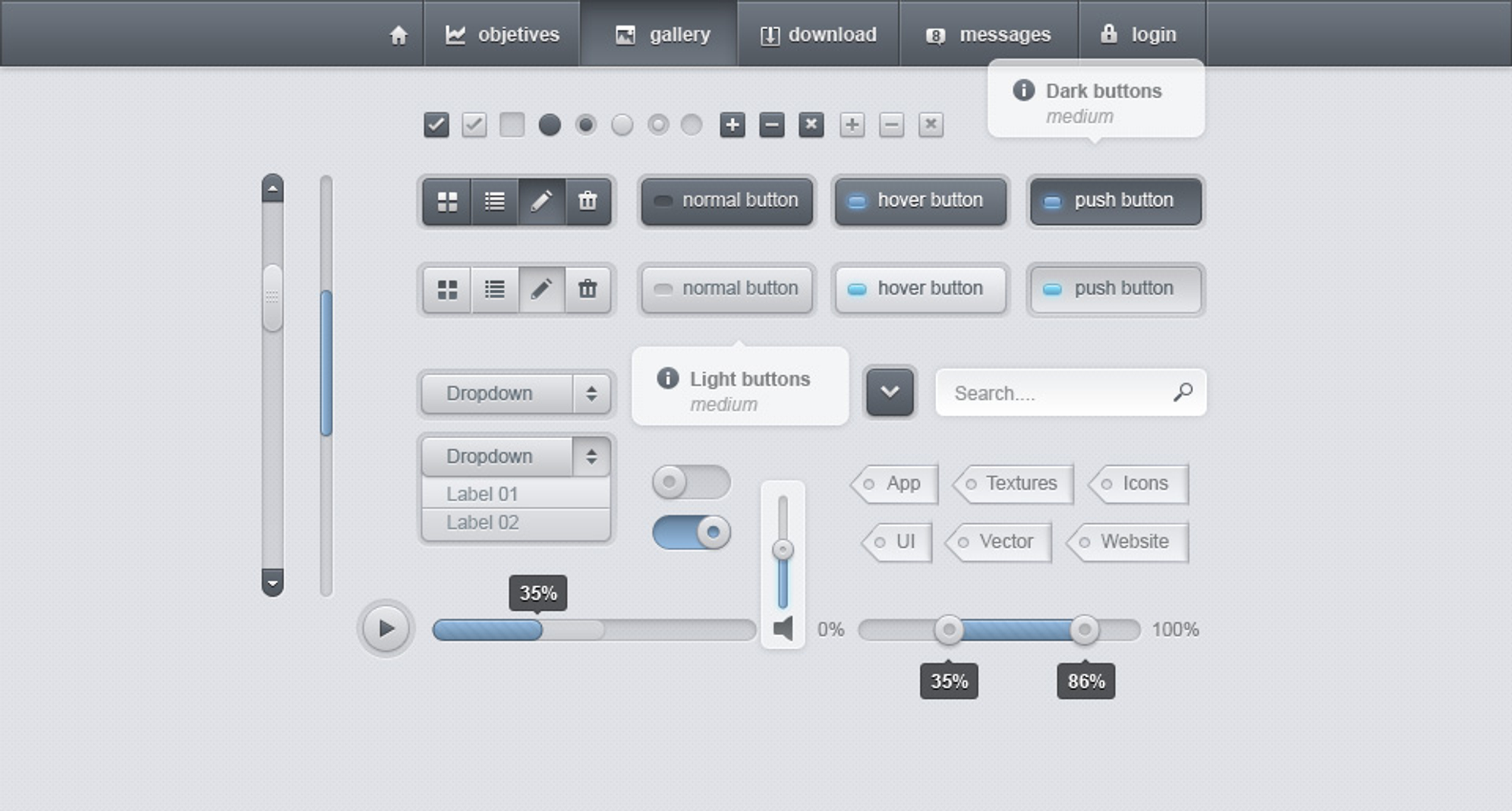 Bluefoose Psd Web UI Set | Pixeden Club