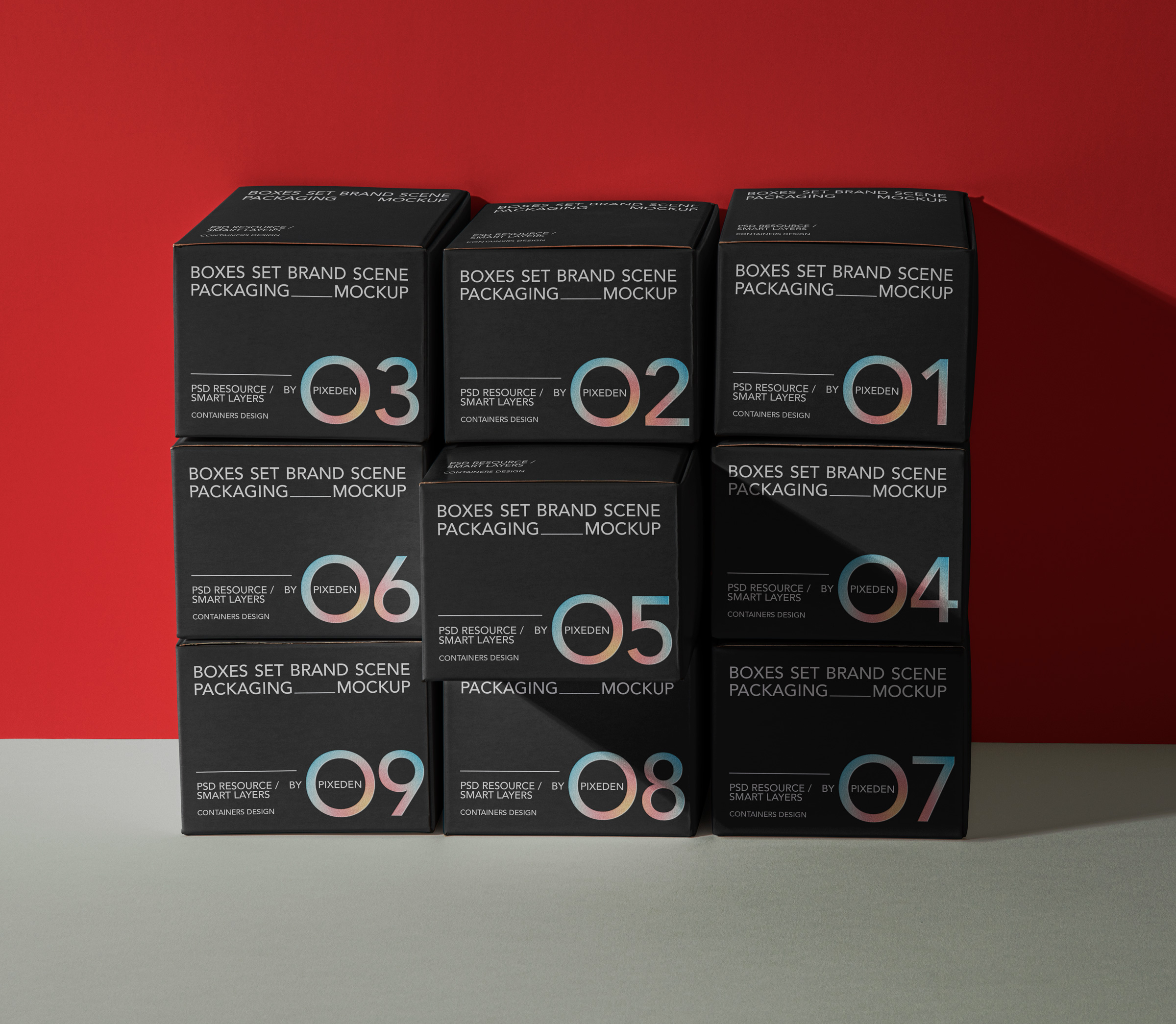 Brand Boxes Psd Packaging Mockup Scene | Pixeden Club