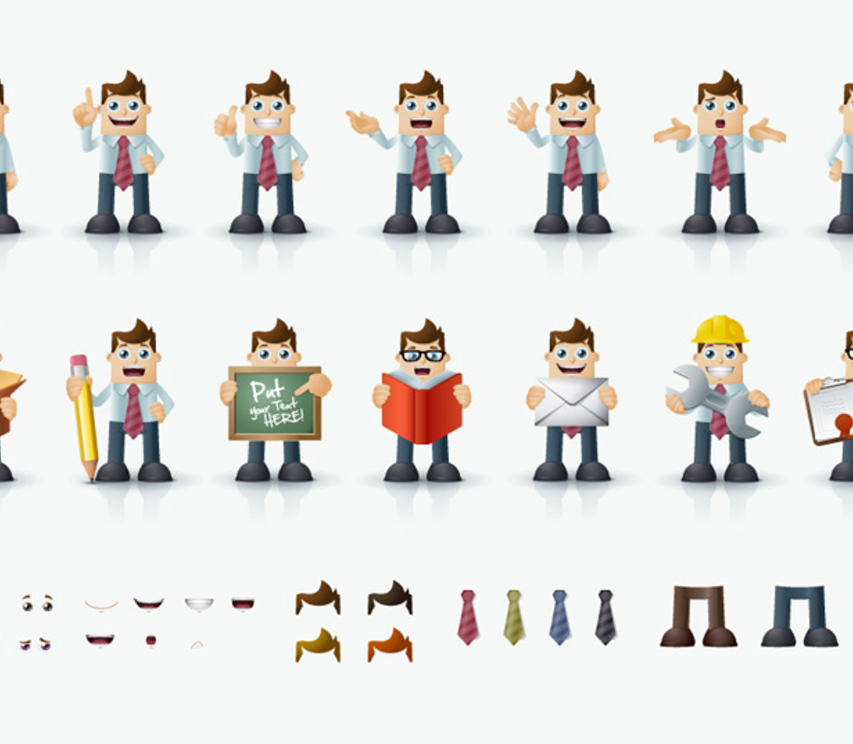 Christmas Vector Art Characters Pack | Pixeden Club