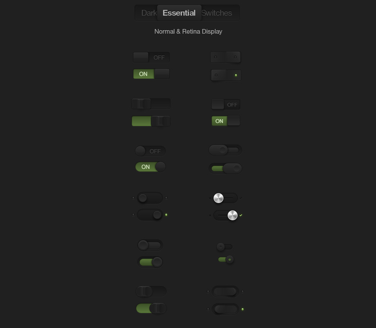 Switch Buttons Psd | Pixeden Club