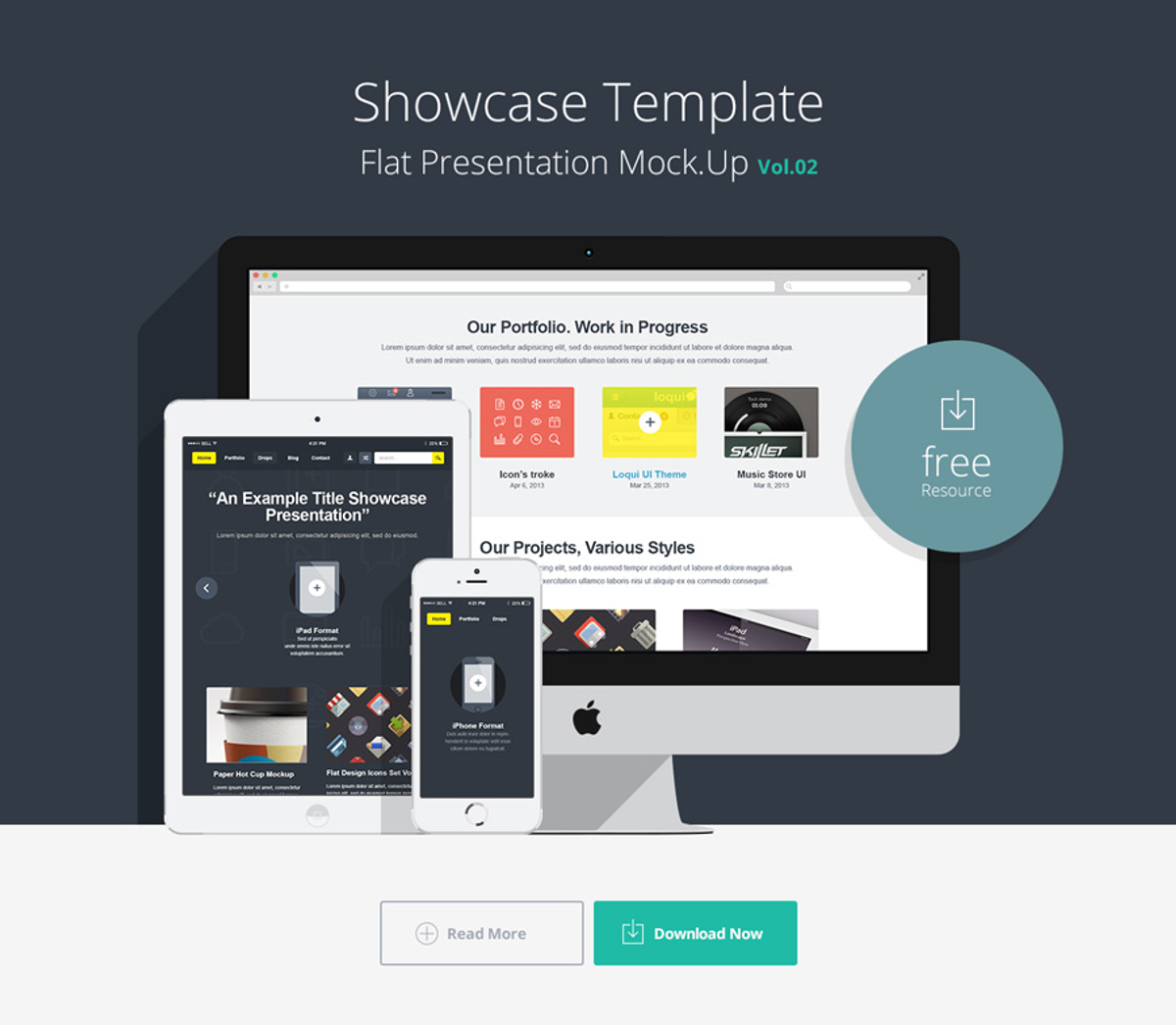 Responsive Flat Icon Psd