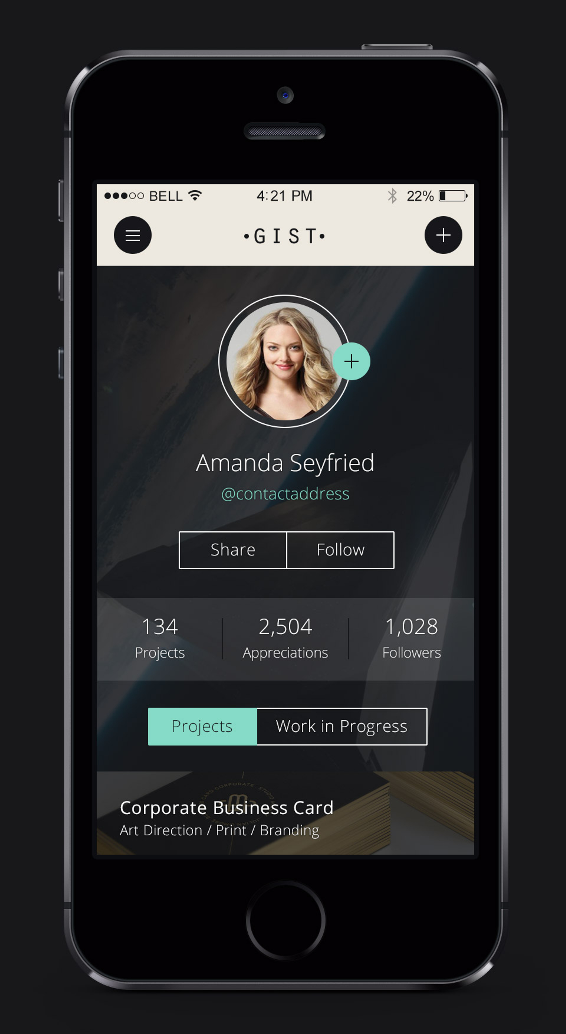 Gist iPhone App UI Kit Psd | Pixeden Club