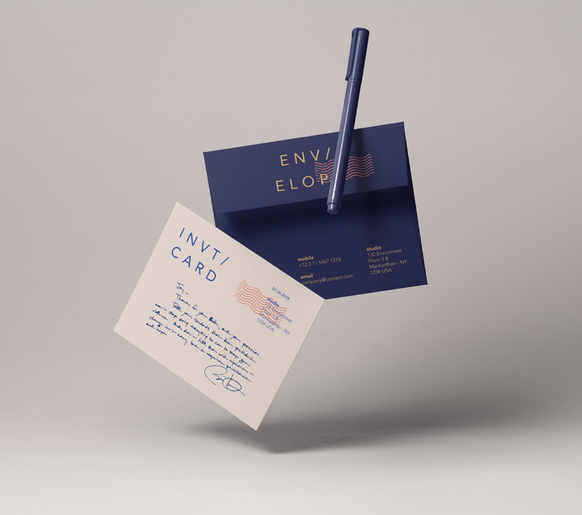 Gravity Card Psd Invitation Mockup V2 | Pixeden Club