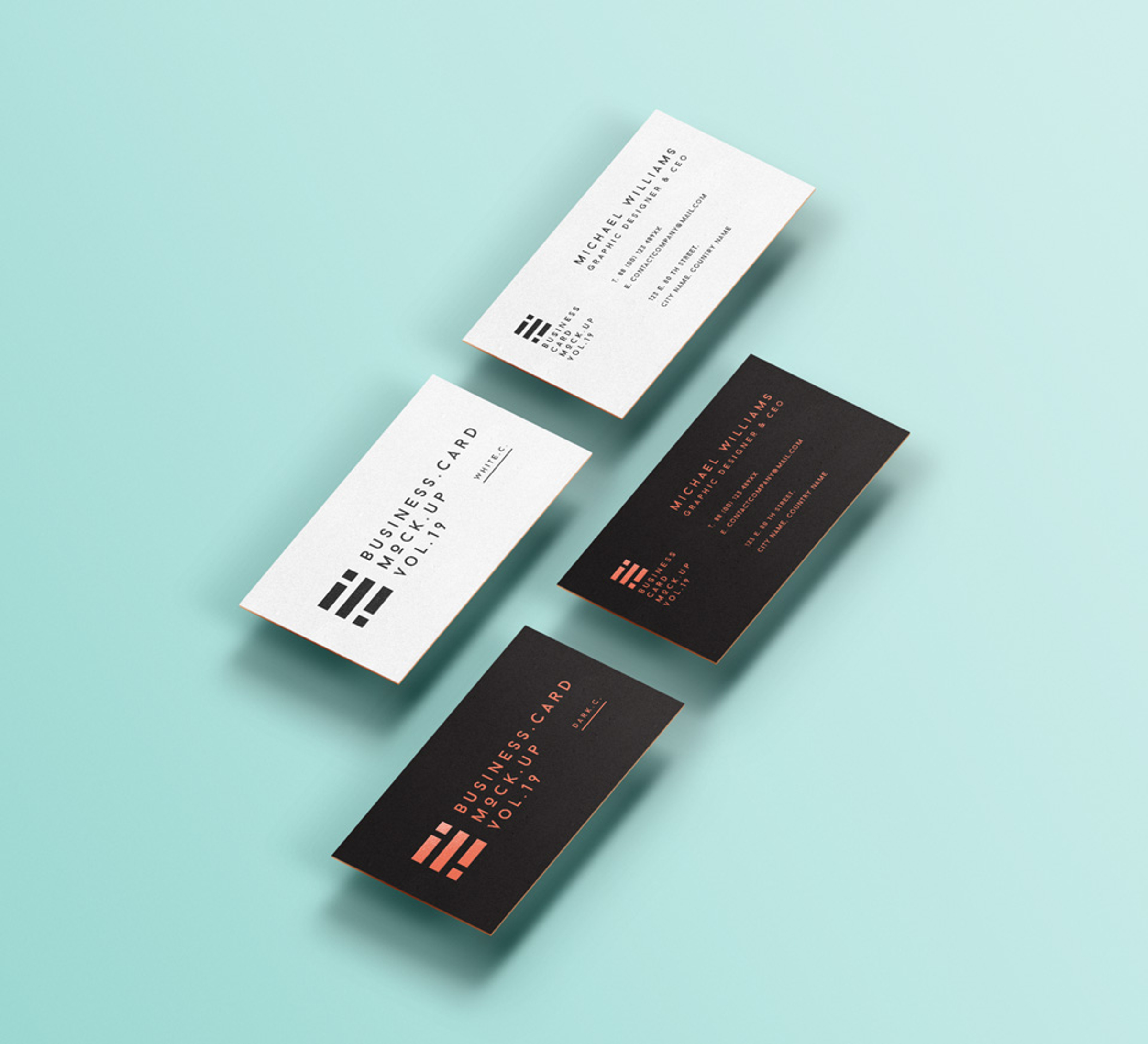Gravity Psd B-Cards Mock-Up Vol3 | Pixeden Club