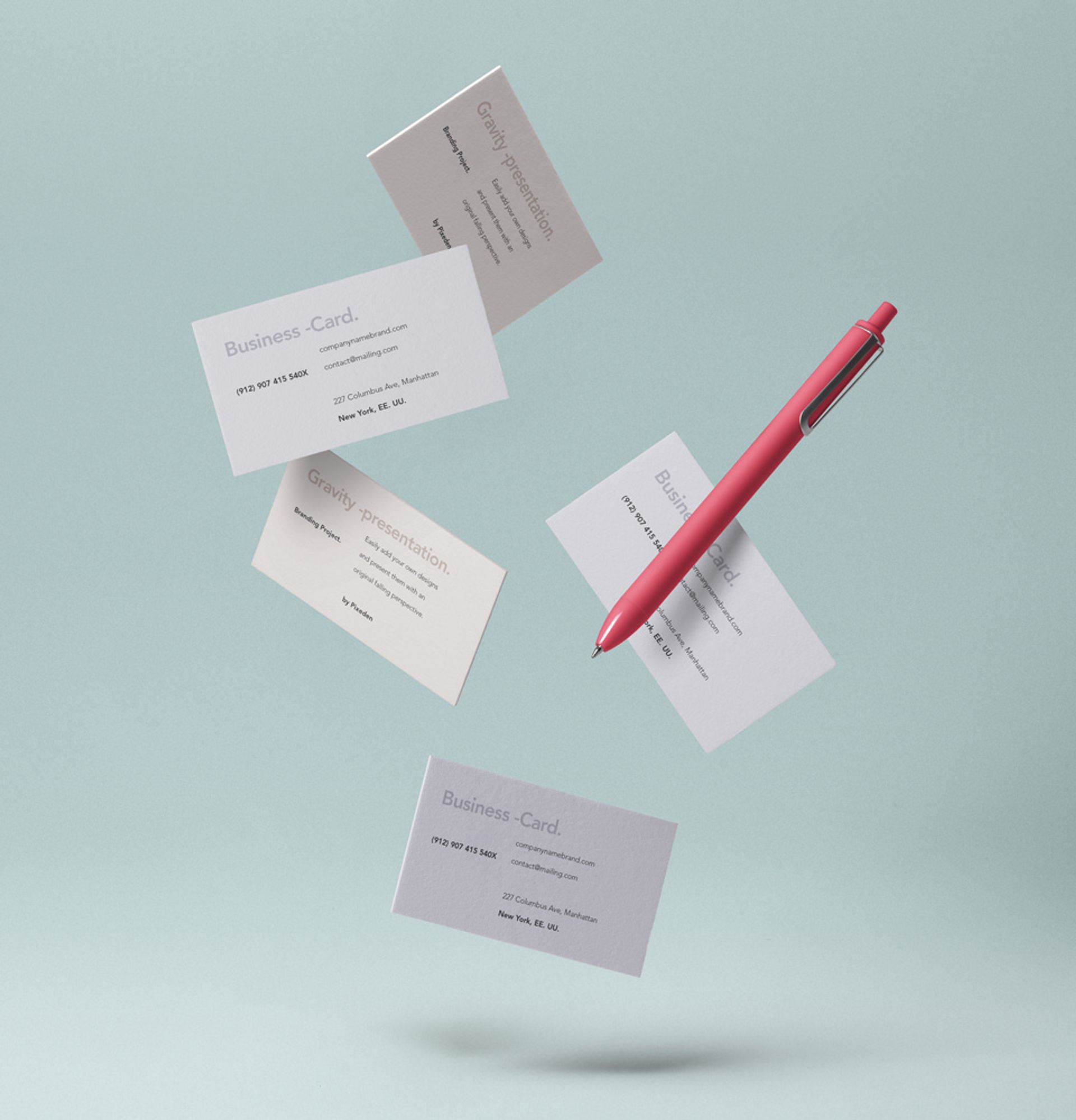 Gravity Psd B-Cards Mock-Up Vol6 | Pixeden Club