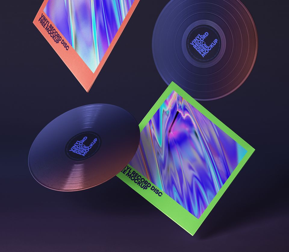 Psd Vinyl Record Disc Mockup Vol2 | Pixeden Club