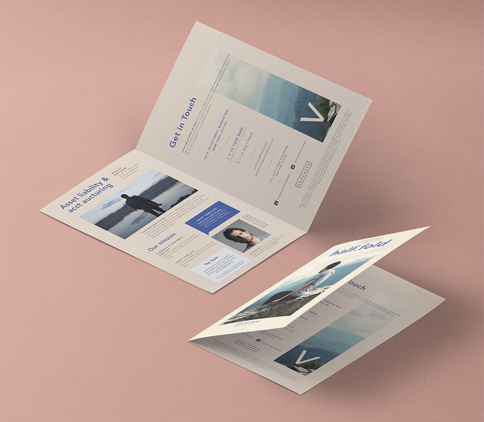 Psd Bi Fold Mockup Template Vol4 | Pixeden Club