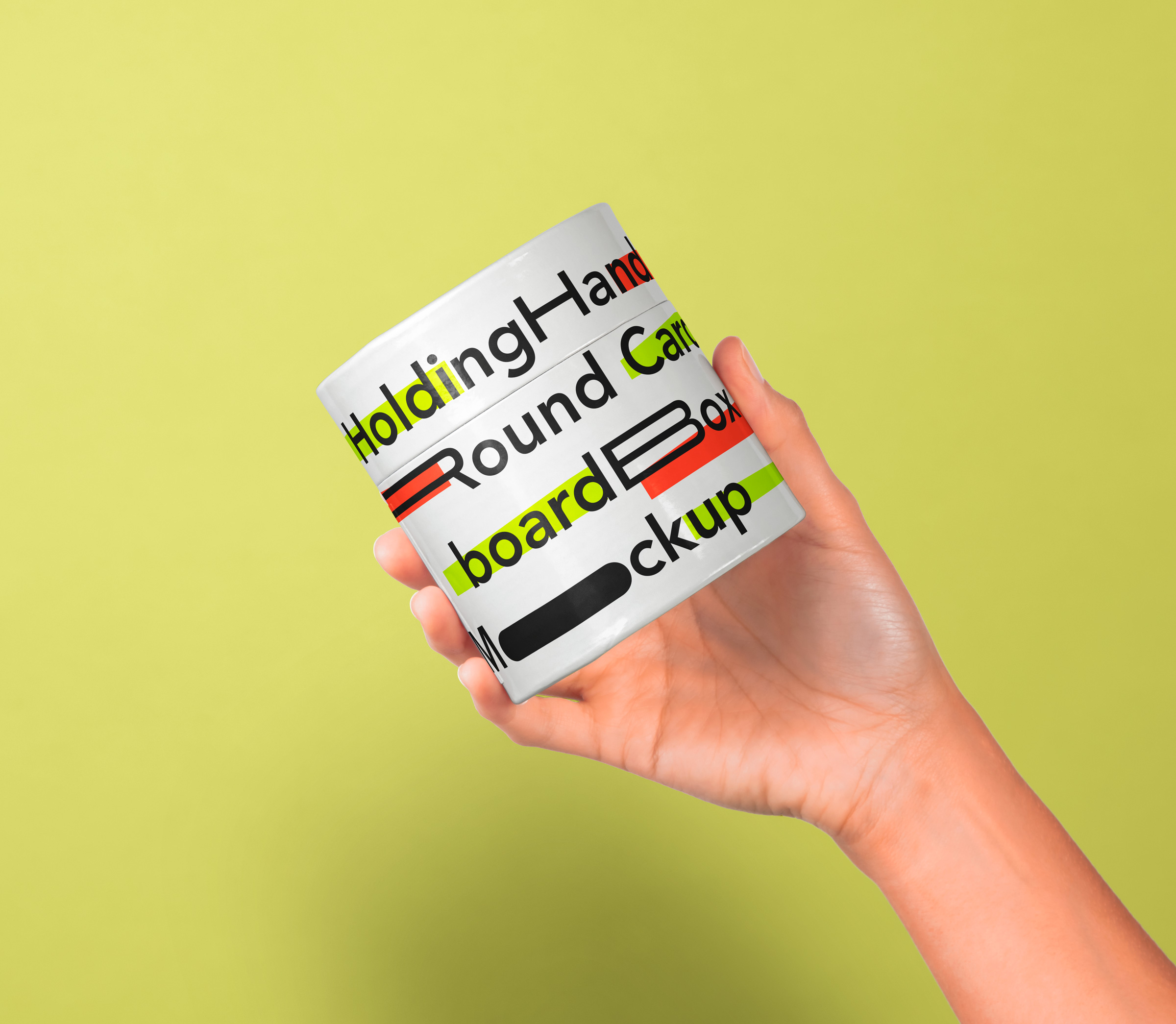 Hand Holding Psd Round Cardboard Box | Pixeden Club