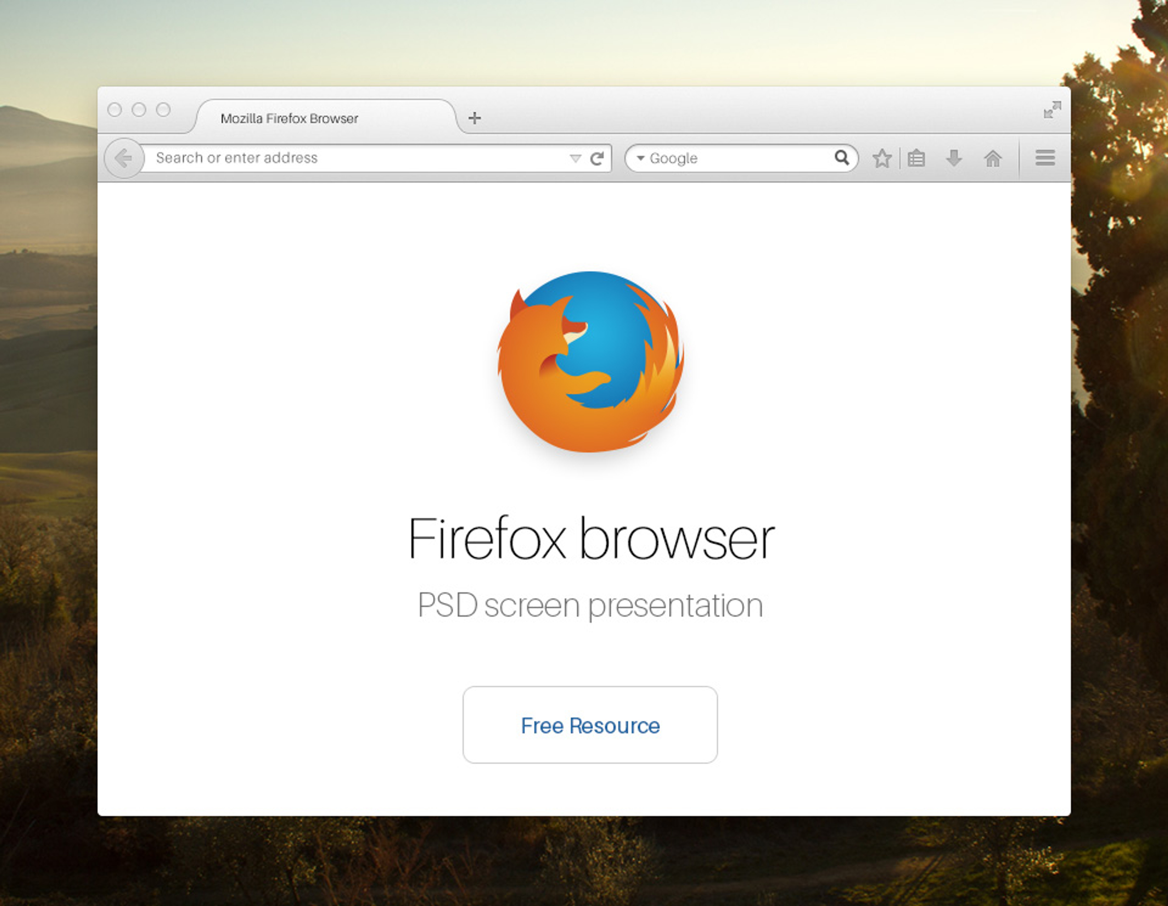 New Firefox Browser Psd Mockup | Pixeden Club