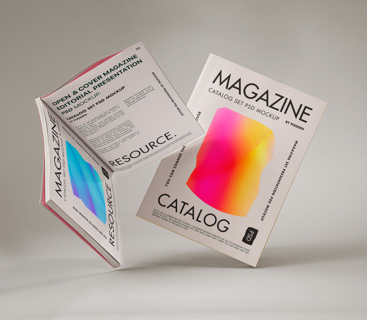 Psd Magazine Mockup 2 Sizes | Pixeden Club