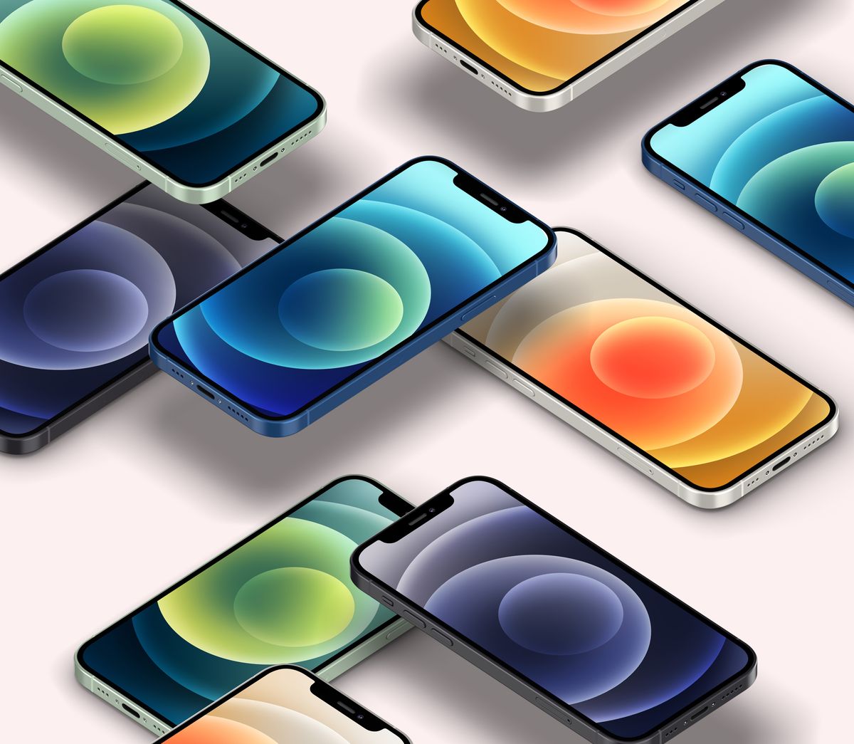3D View iPhone 5 Psd Vector Mockup | Pixeden Club