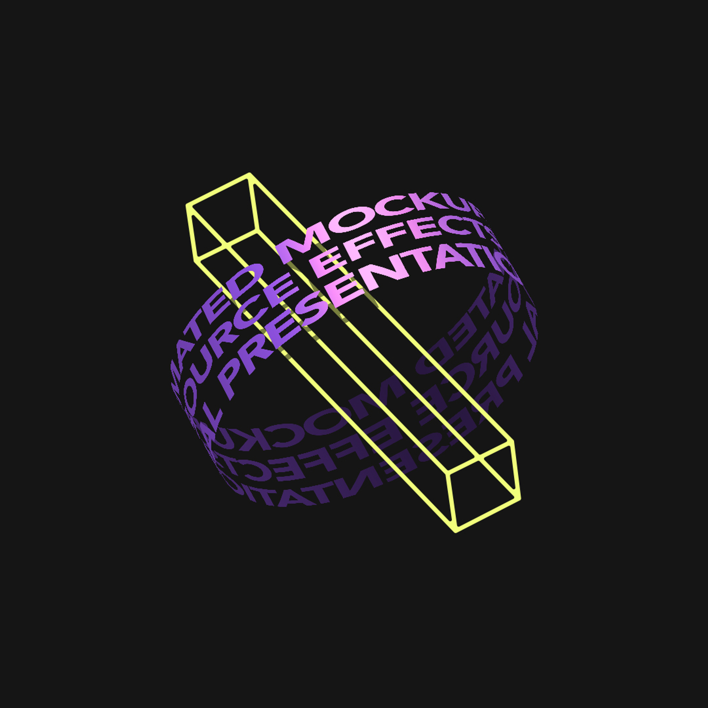 Psd Cilindric Loop Text Effect | Pixeden Club