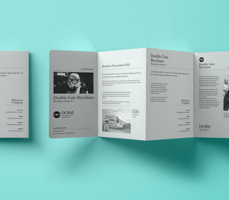 Psd Double Gate Fold Brochure | Pixeden Club