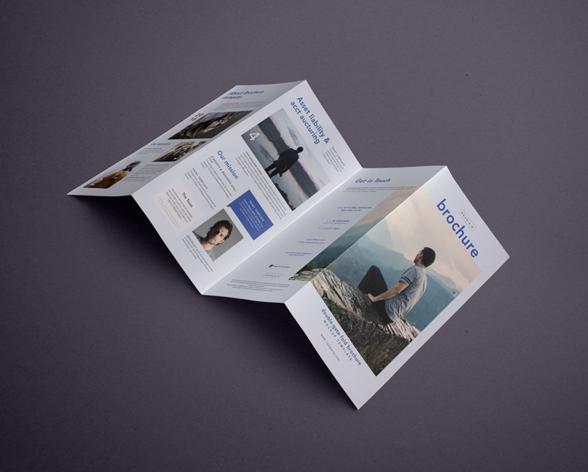 Psd Double Gate Fold Brochure Vol6 | Pixeden Club