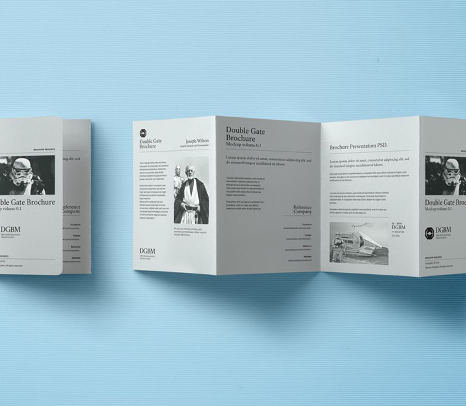 Psd Double Gate Fold Brochure Vol6 | Pixeden Club