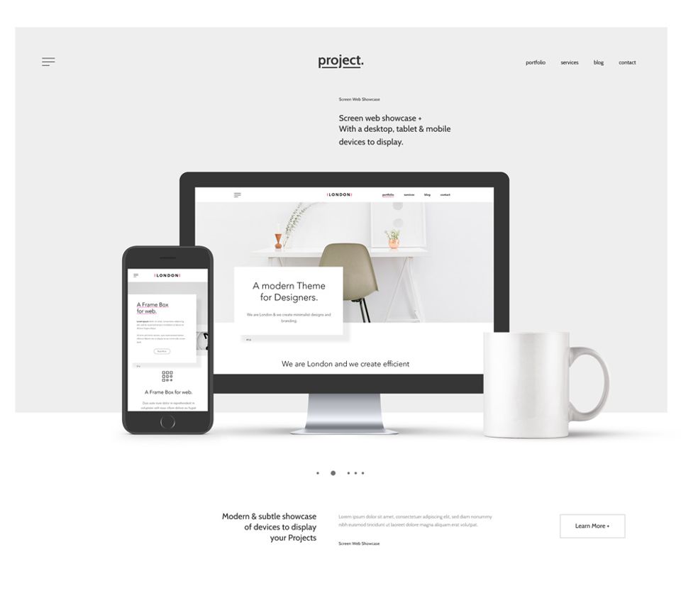 Psd Screen Web Showcase | Pixeden Club