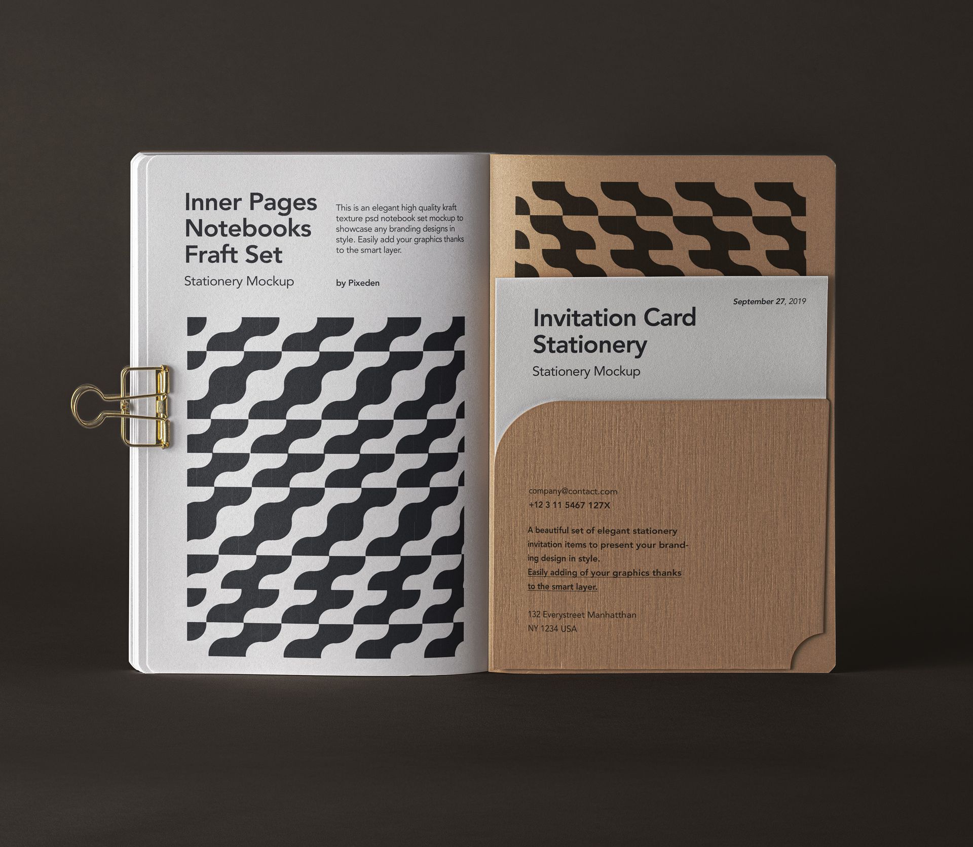 Psd Notebook Kraft Mockup | Pixeden Club