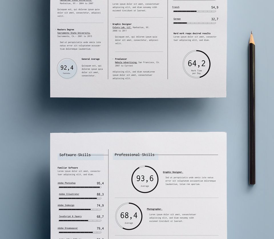 HTML Web Resume Template Model 1 | Pixeden Club