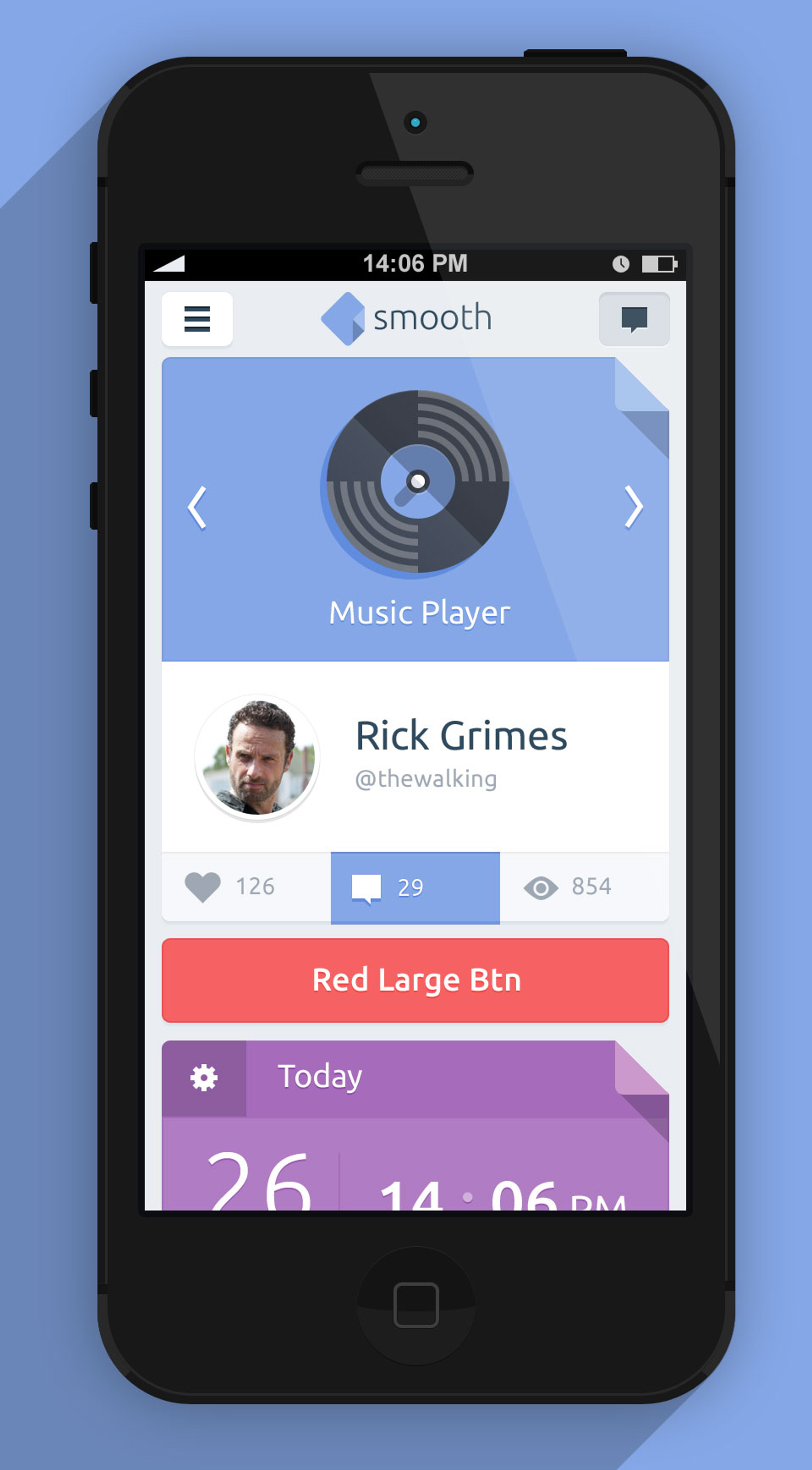 Smooth iPhone App UI Kit Psd | Pixeden Club