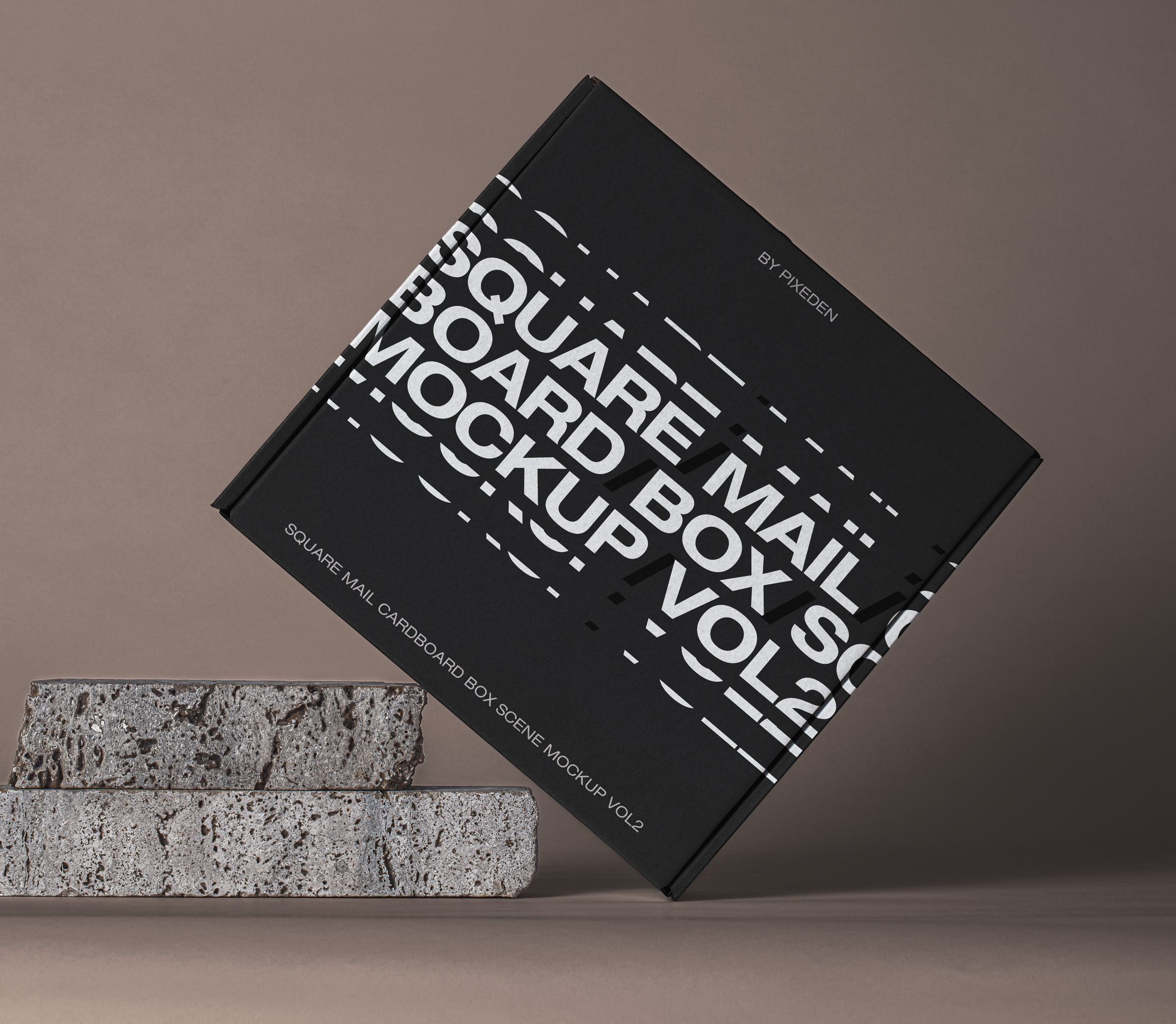 Square Psd Mail Cardboard Box Mockup 2 | Pixeden Club