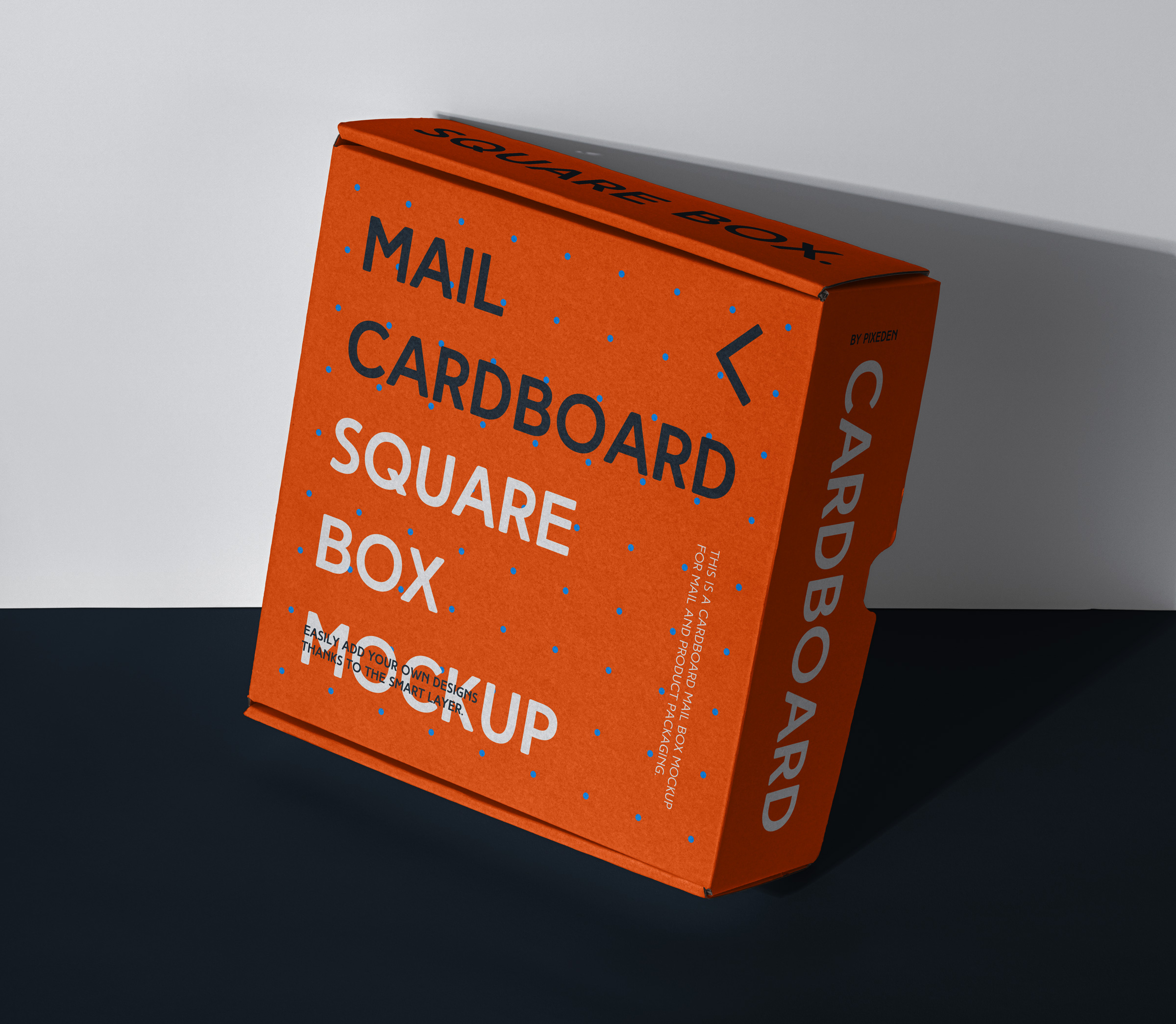 Square Psd Mail Cardboard Box Mockup | Pixeden Club