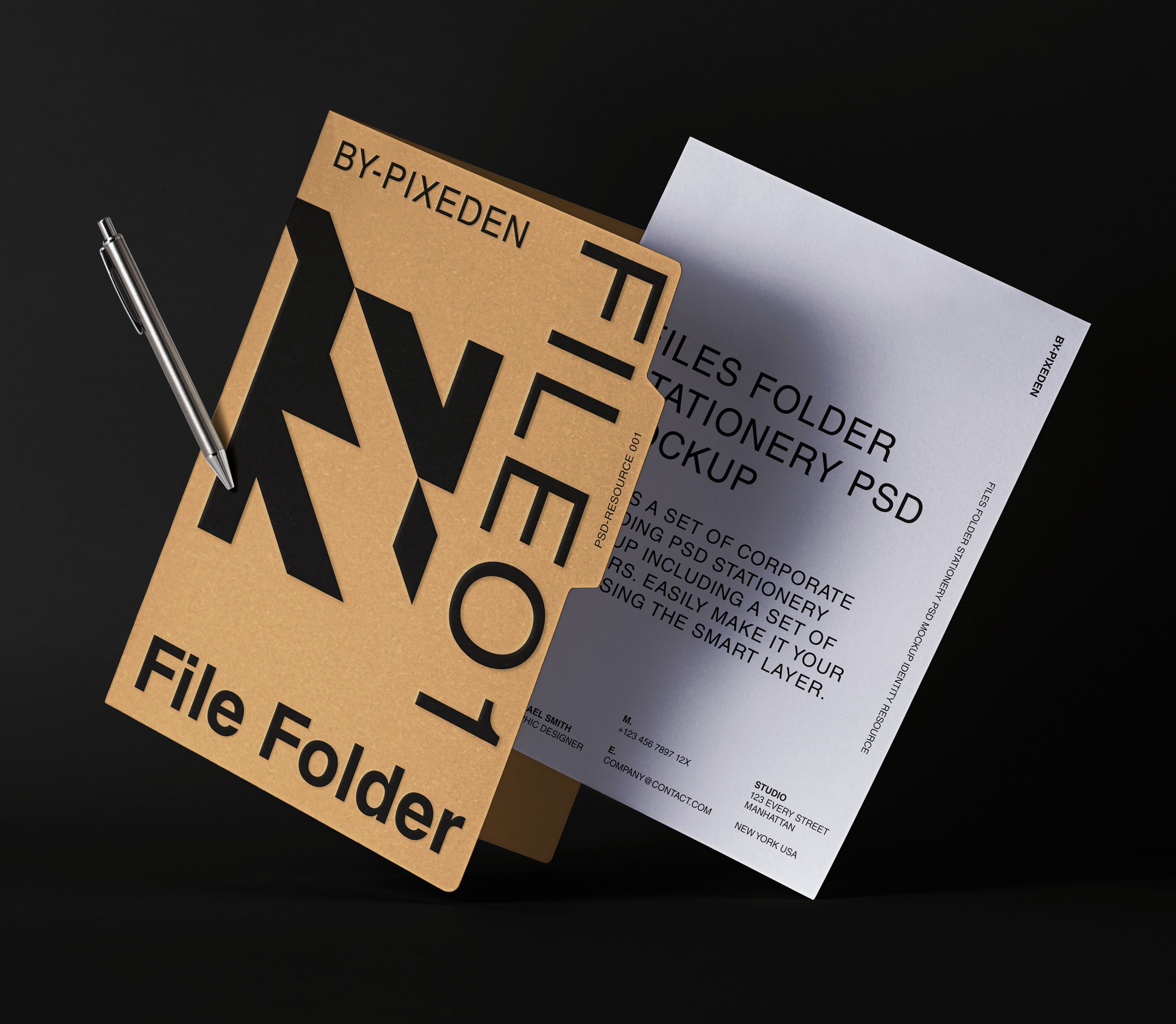 Stationery Files Folder Psd Mockup Set | Pixeden Club