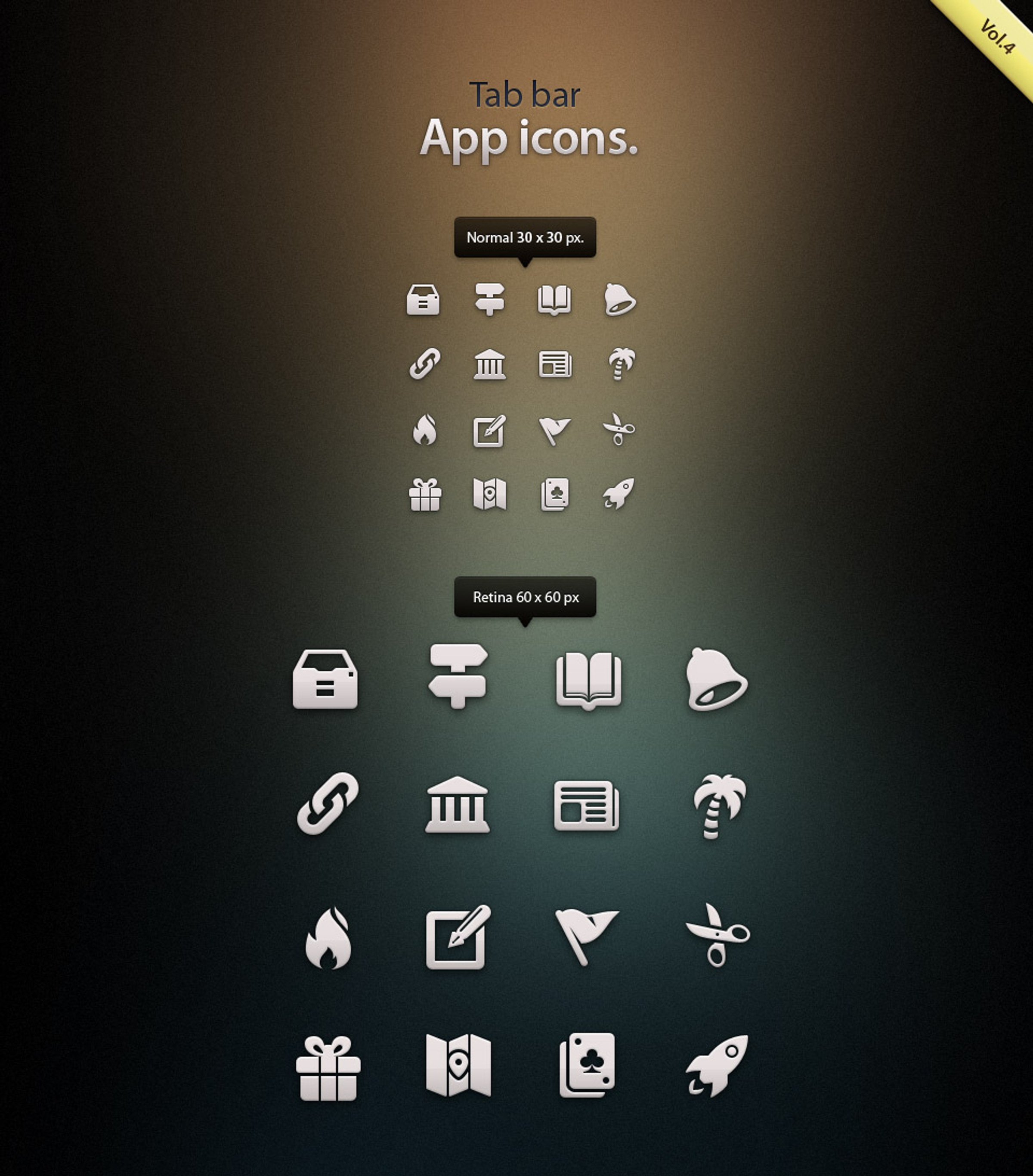 Tab Bar Icons iOS vol4 | Pixeden Club